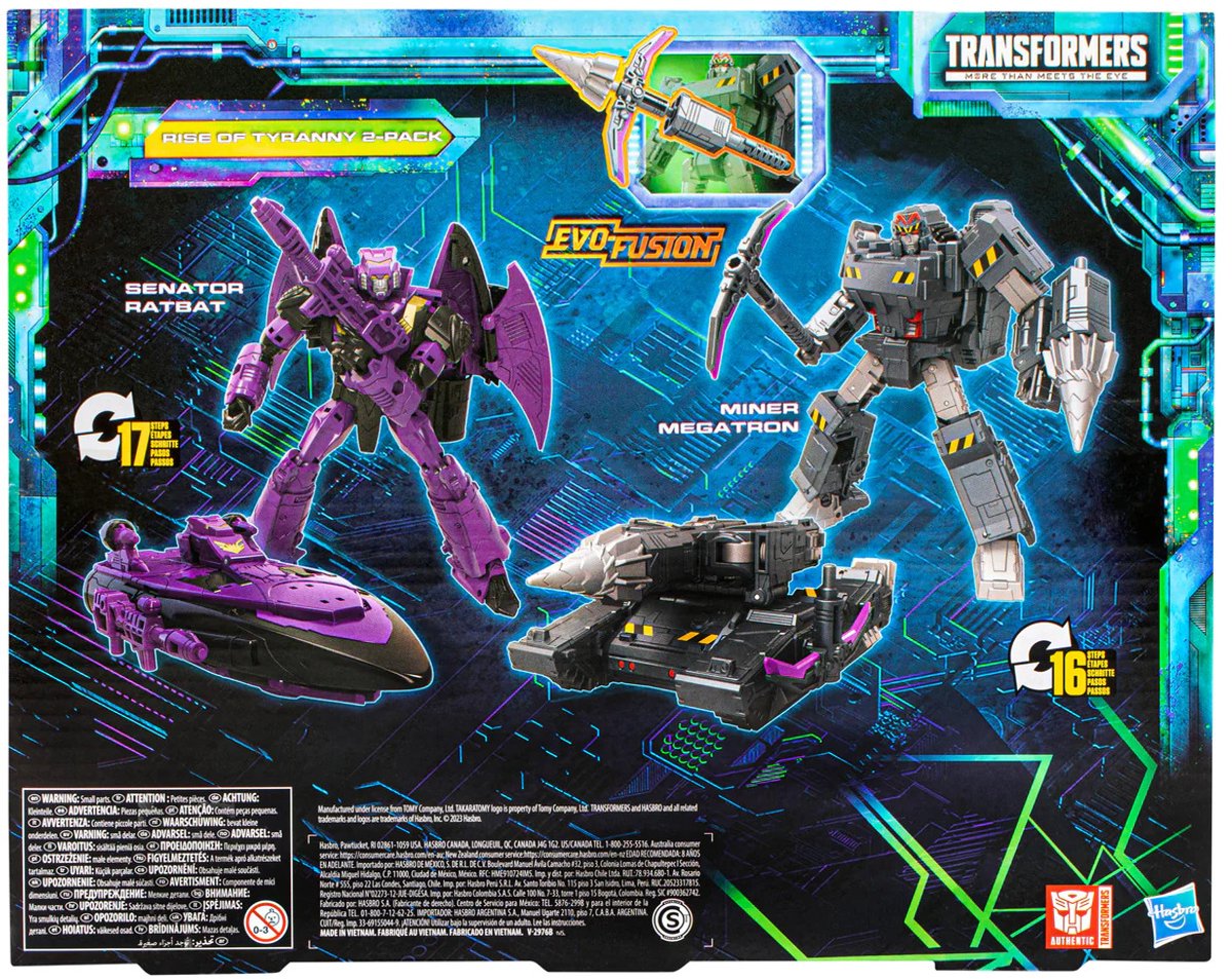 Transformers Legacy Evolution Senator Ratbat & Miner Megatron ...