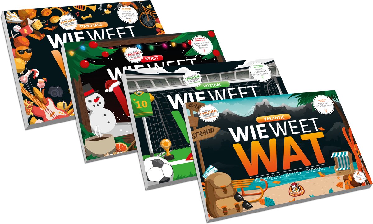 White Goblin Games - Wie Weet Wat - Pakket 5 - Standaard + Kerst ...
