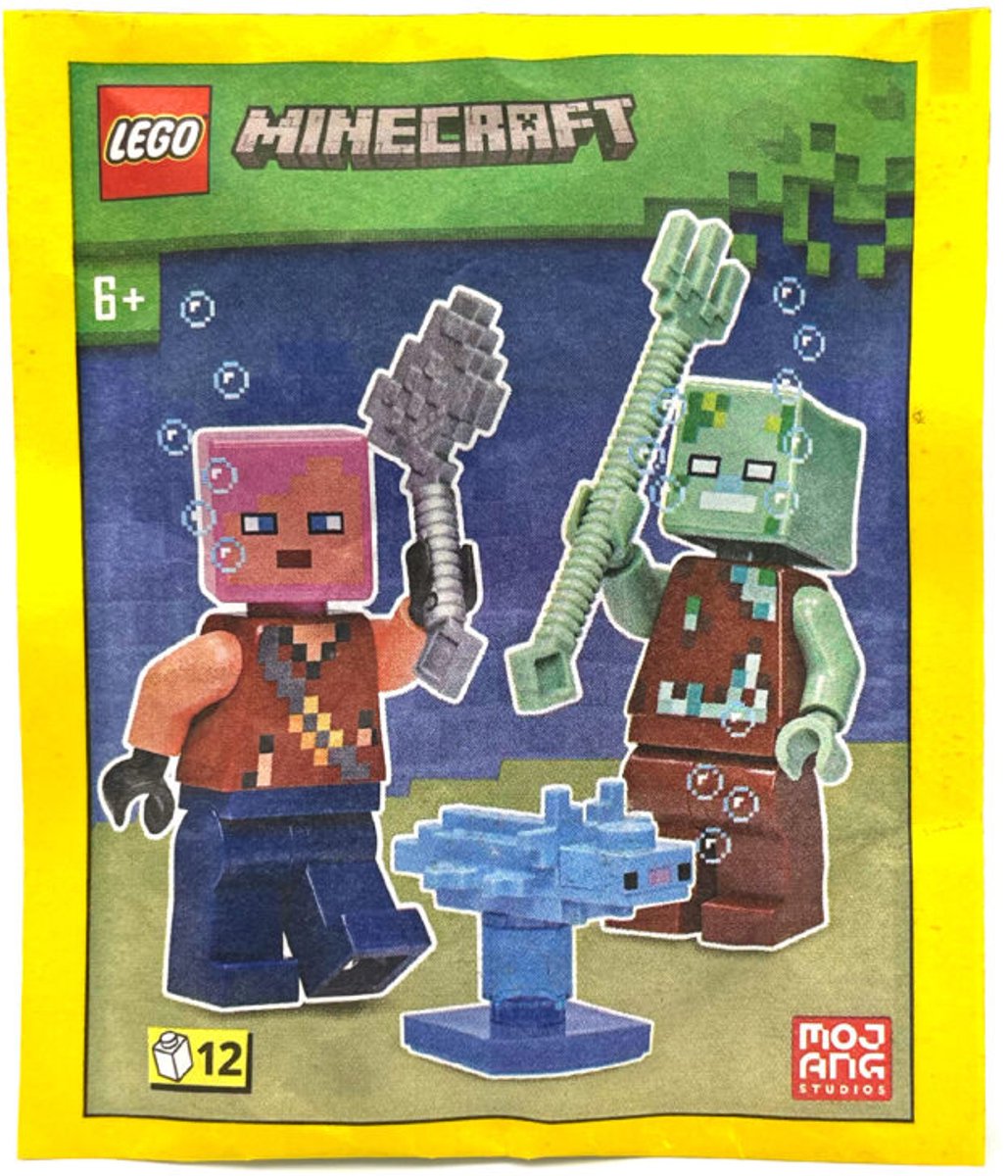 662303 - LEGO Minecraft Avonturier Drenkeling en Axolotl (Paper Bag ...