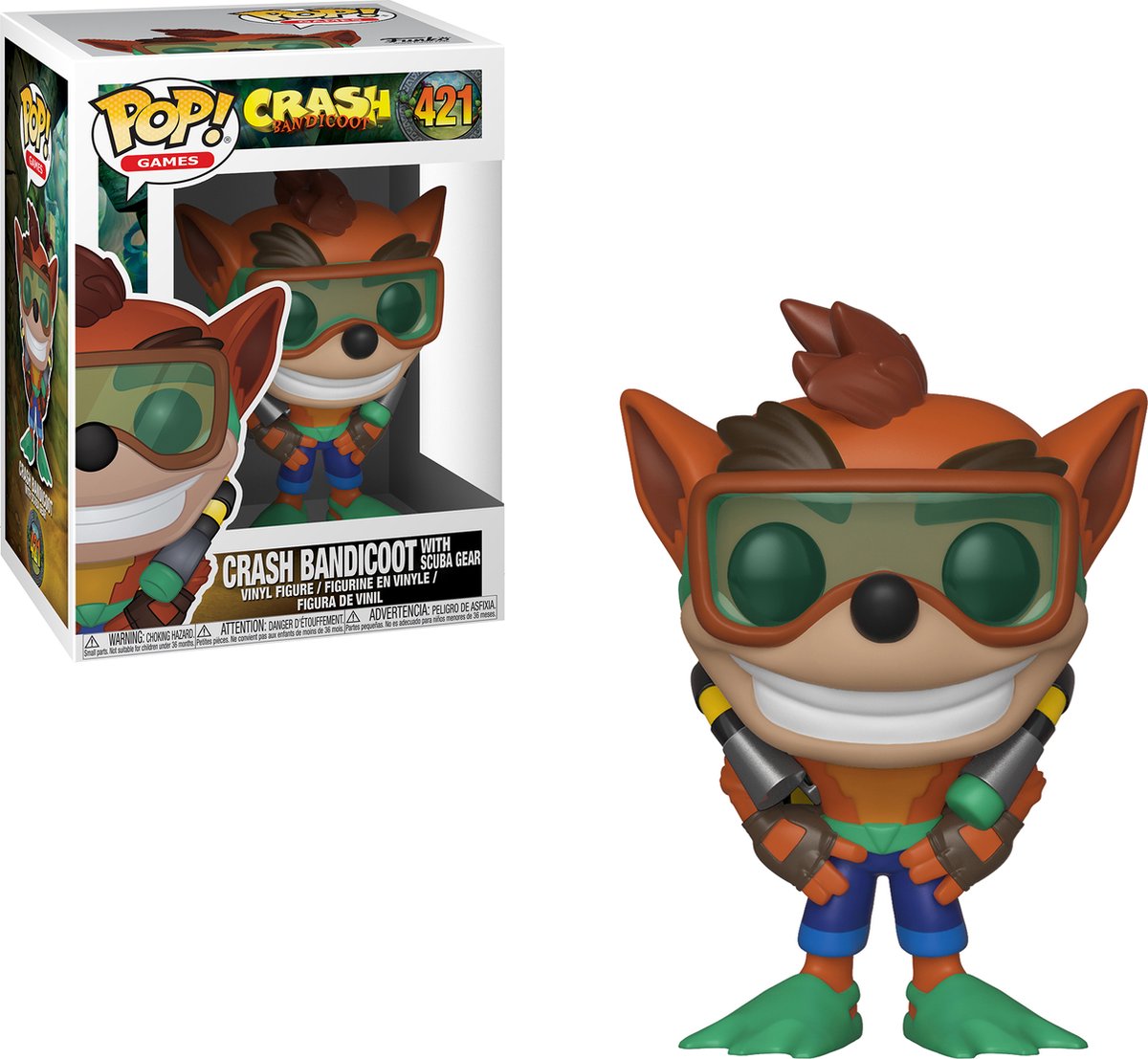 Funko Pop! Games: Crash Bandicoot Scuba Crash - Verzamelfiguur ...