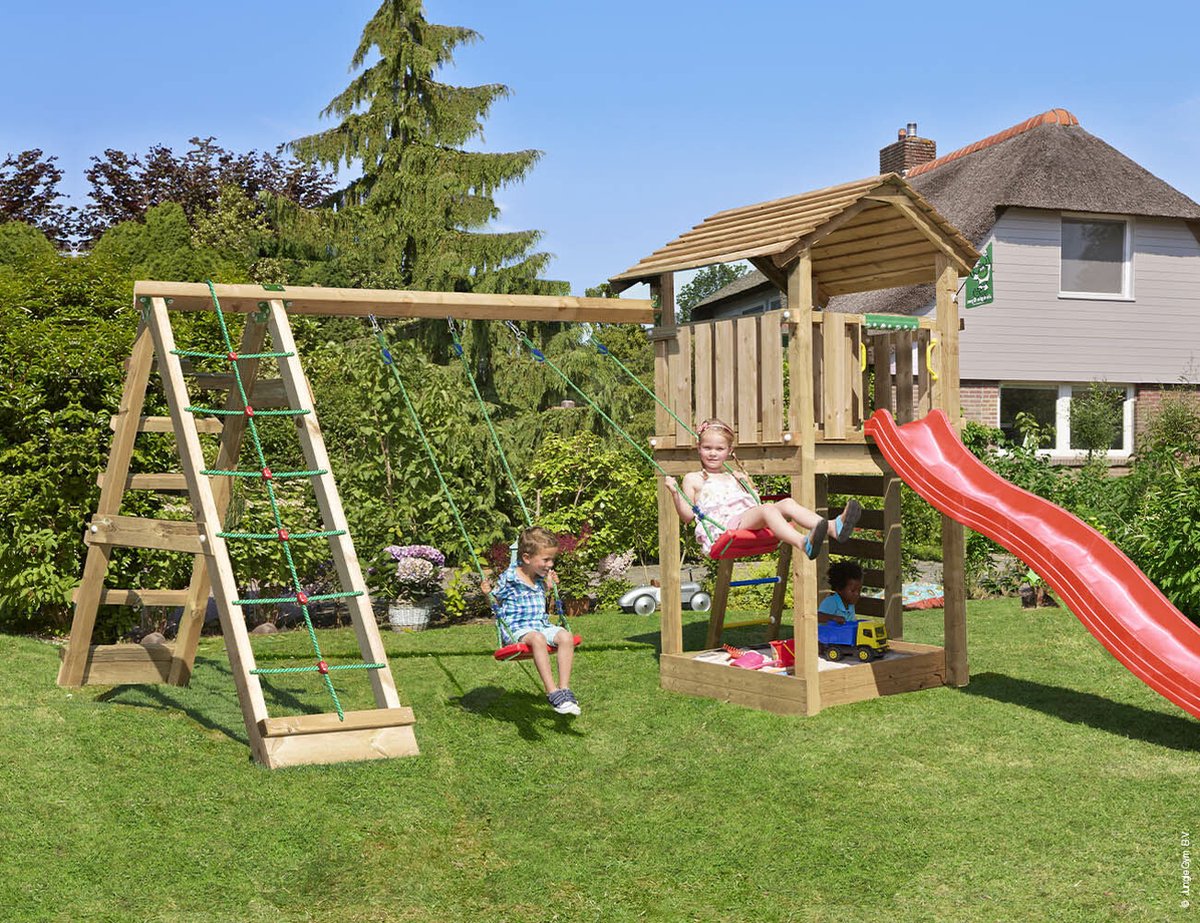 Jungle Gym Speeltoestel Klimtoestel van Grenen Hout | Jungle Cottage ...