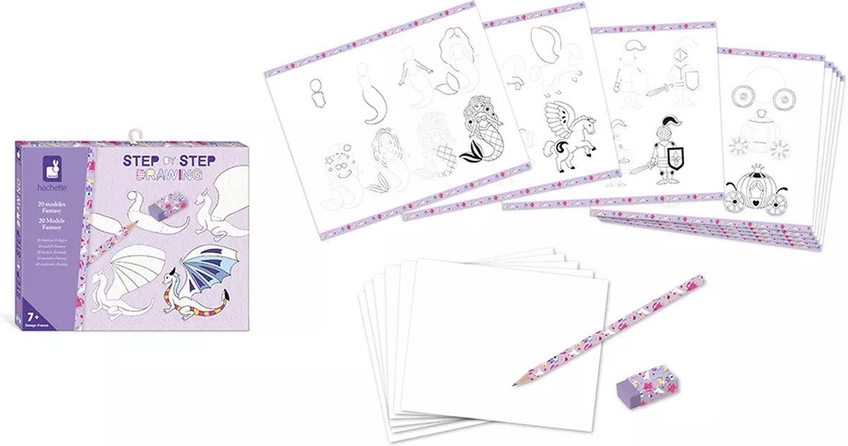 Janod Hachette - Step by Step - Creatief Fantasie Wezens Tekenen - Met ...